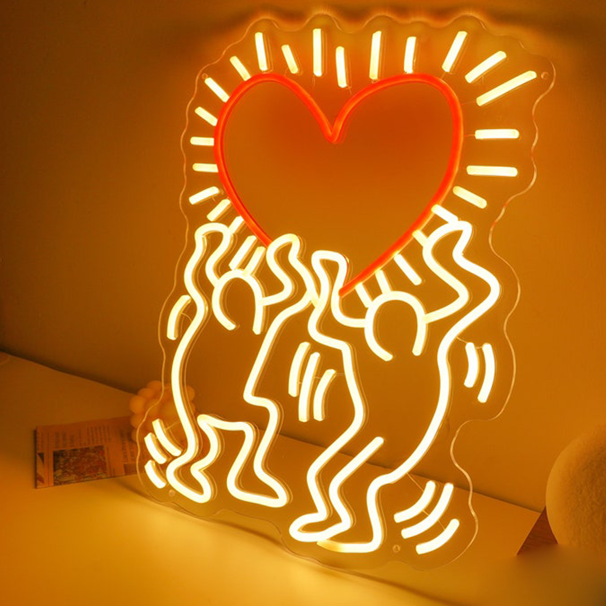 Keith Haring Love Art Neon Sign – Custom LED Neon Signs - Danceneon.com
