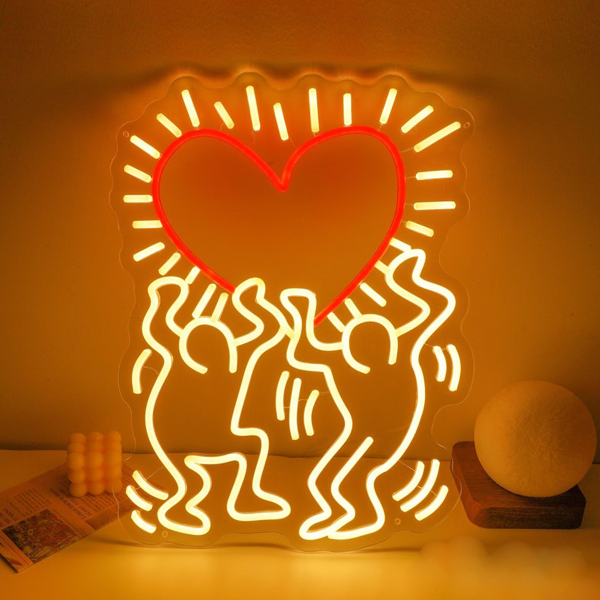 Keith Haring Love Art Neon Sign – Custom LED Neon Signs - Danceneon.com